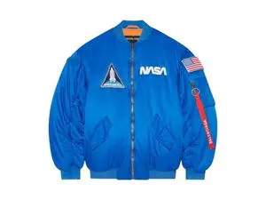 Balenciaga X Nasa Bomber Jacket - Royal Blue | Editorialist